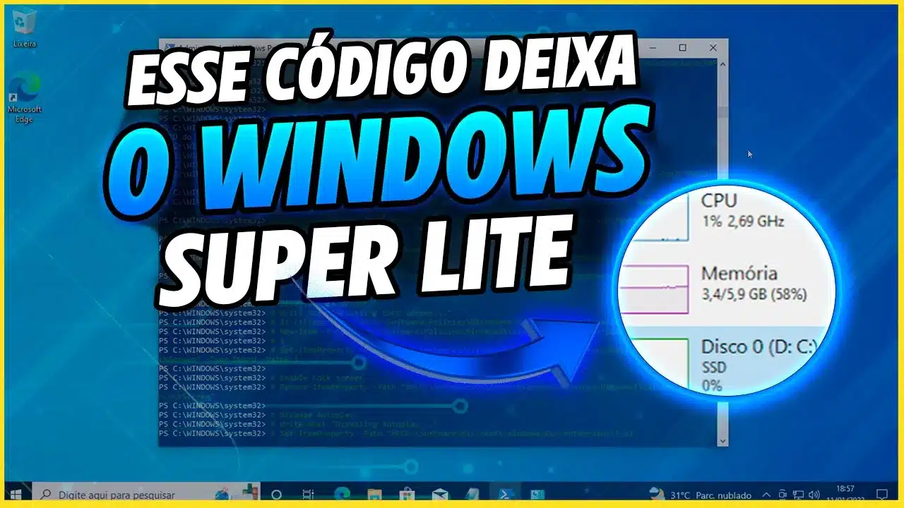 Como Deixar o WINDOWS super LITE - Regis silva